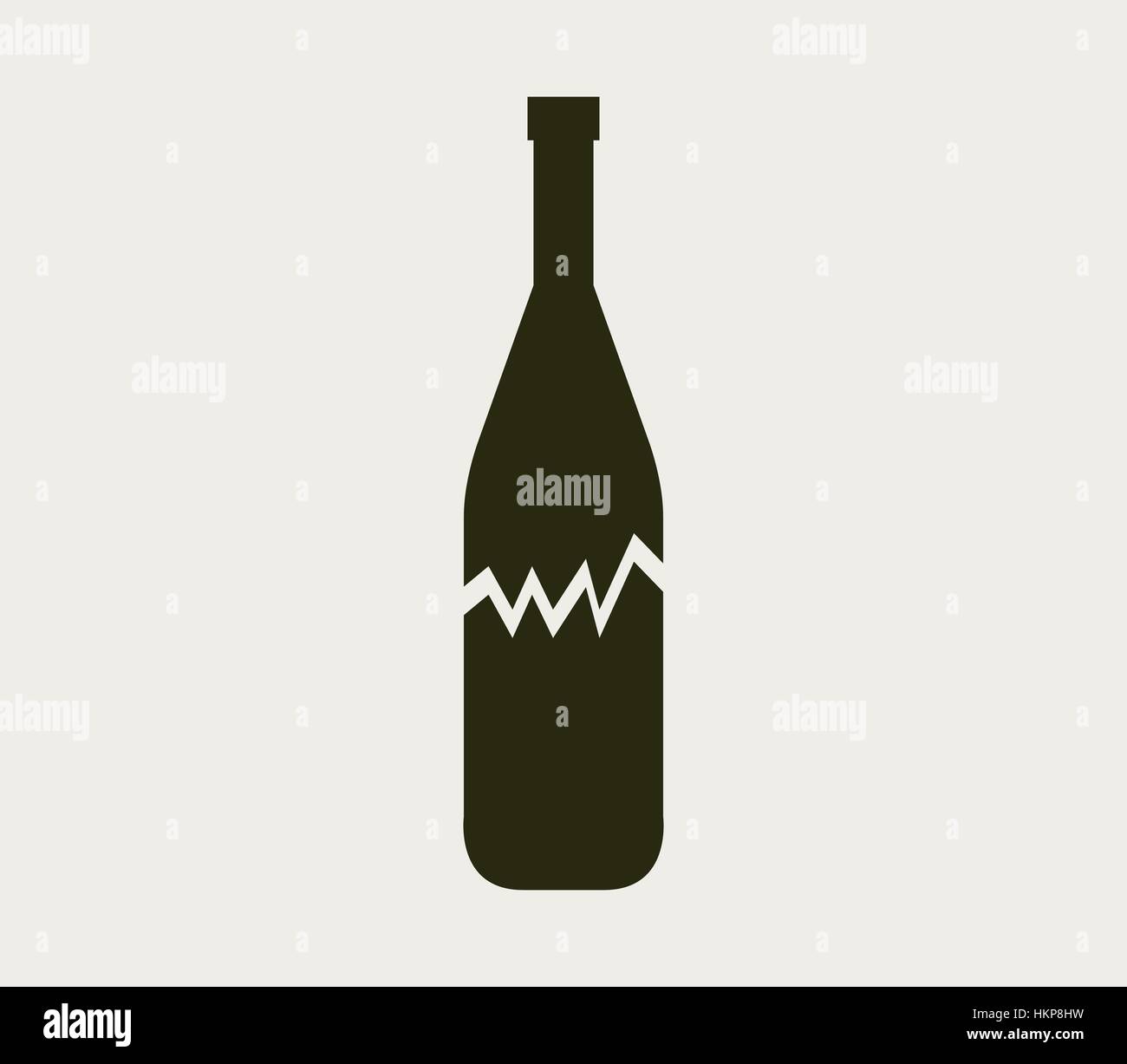 Broken bottle icon Stock Vector Image & Art - Alamy