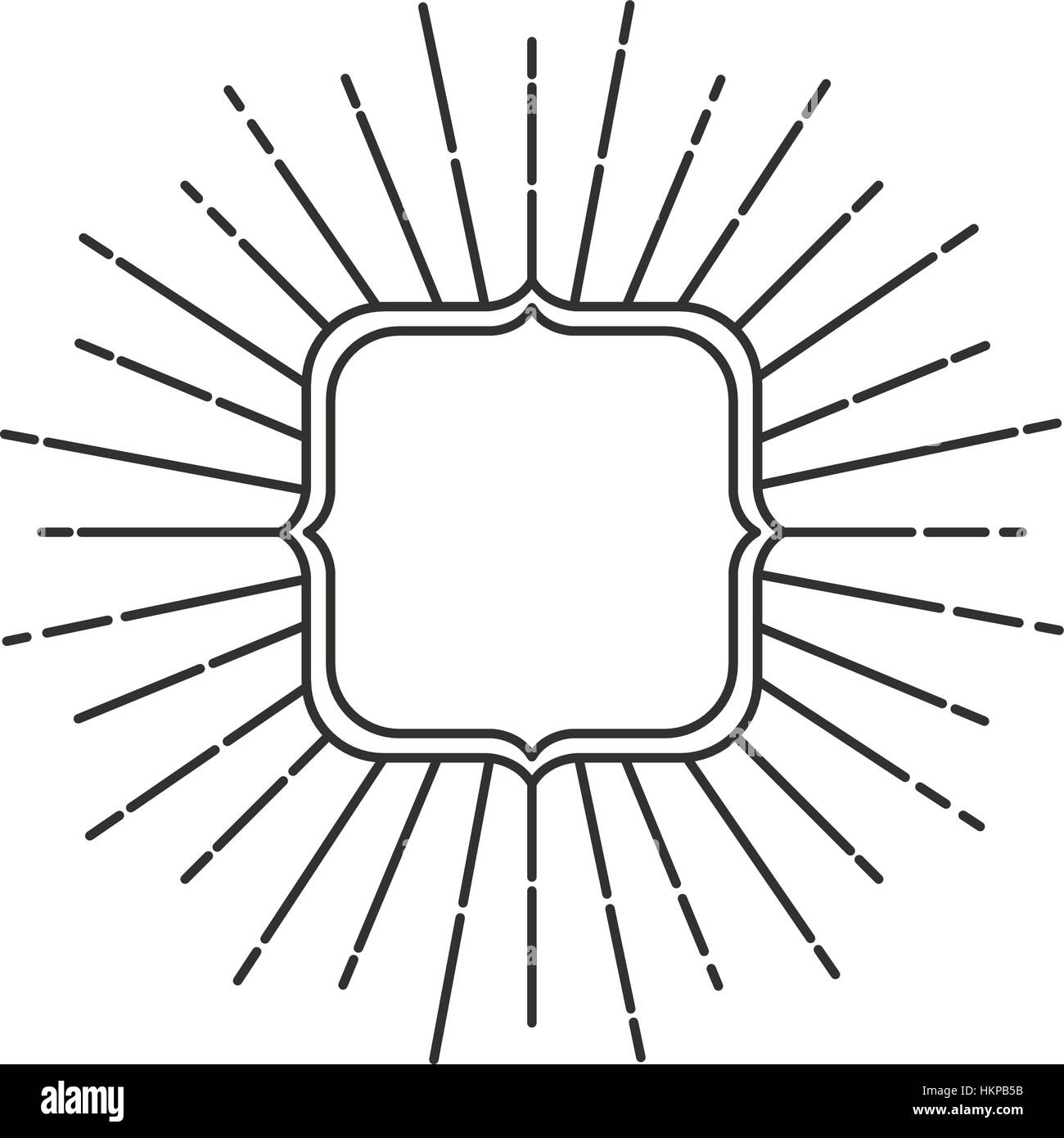 border heraldic decorative frame with lines vector illustration Stock ...