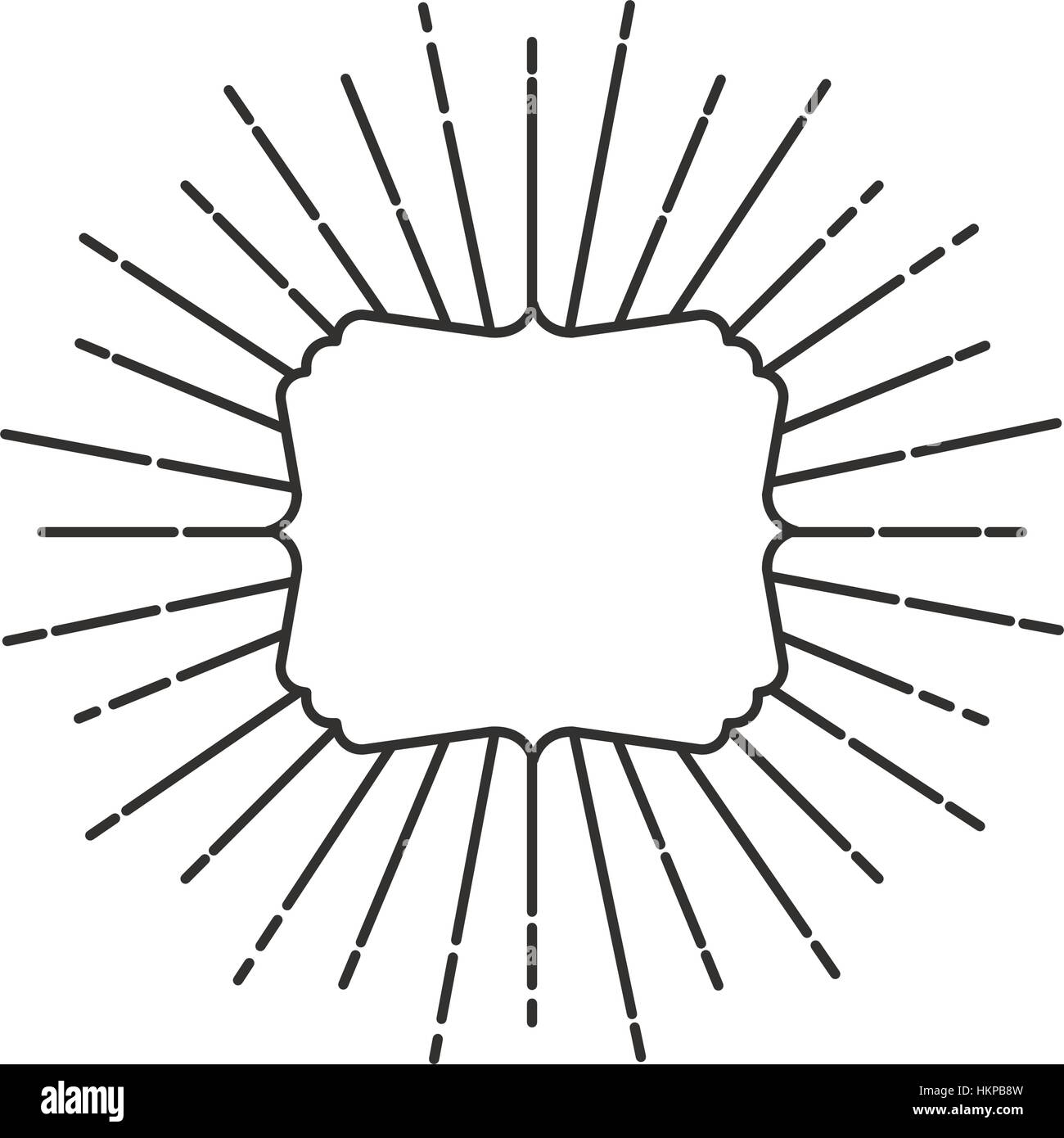 art deco heraldic frame with lines vector illustration Stock Vector ...