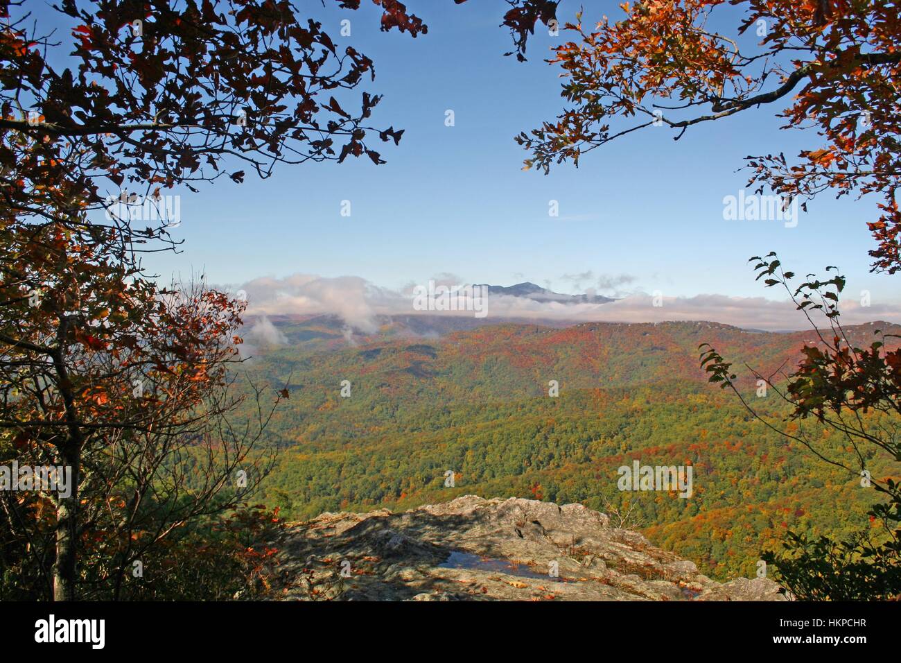 Beautiful autumn view of the Blue Ridge Mountains in Blowing Rock, NC ...
