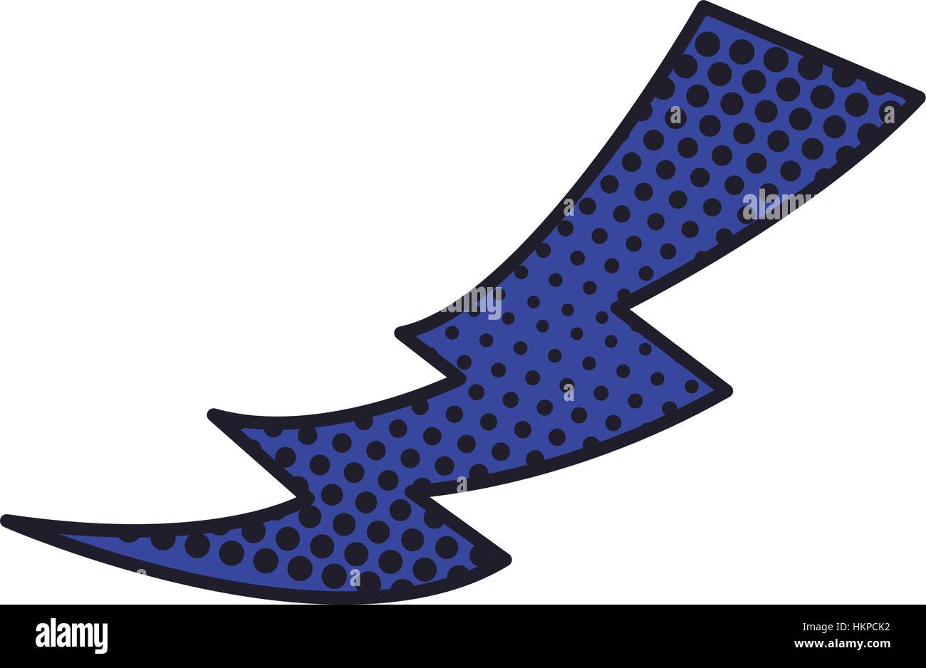 colorful comic style lightning dotted vector illustration Stock Vector ...