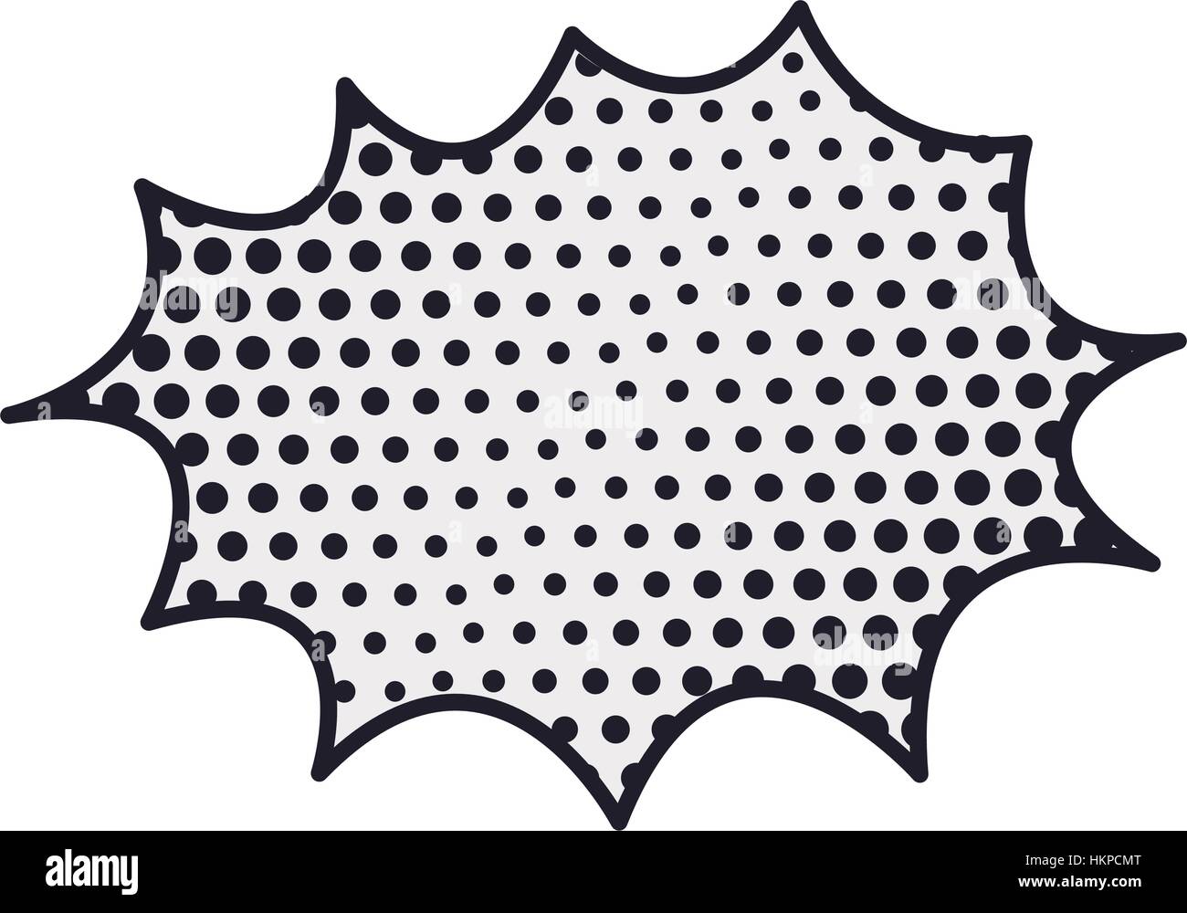 monochrome irregular cloud scream pop art for dialogue vector ...