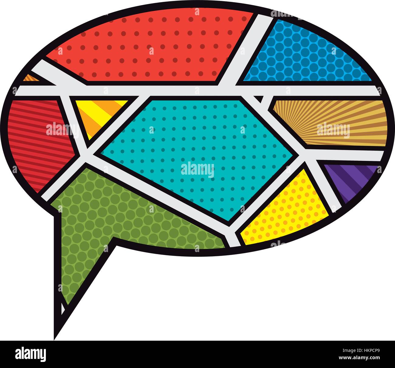 oval callout for dialogue in pop art vector illustration Stock Vector ...