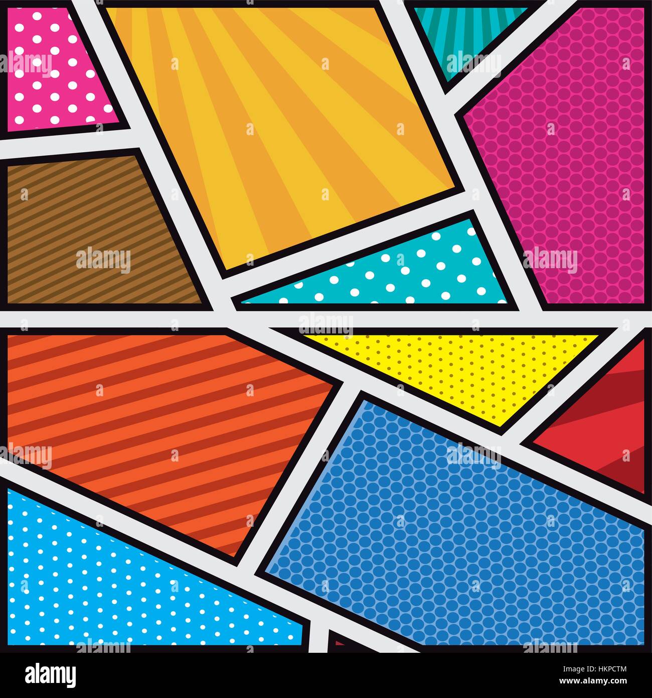 background colorful abstract in pop art with shapes vector illustration ...