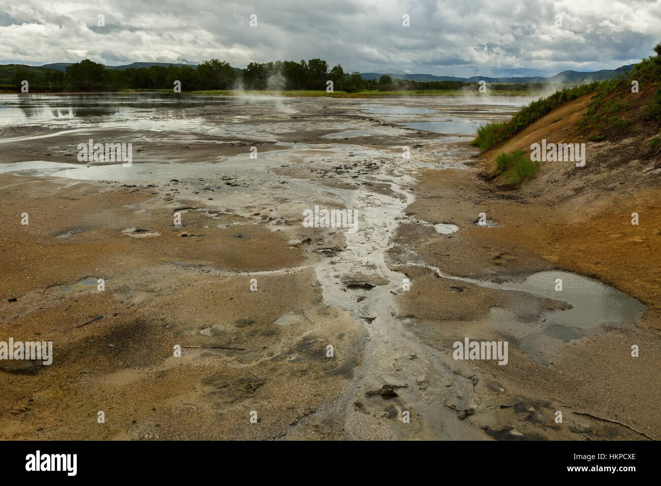 Hydrothermal field in the Uzon Caldera. Kronotsky Nature Reserve Stock ...