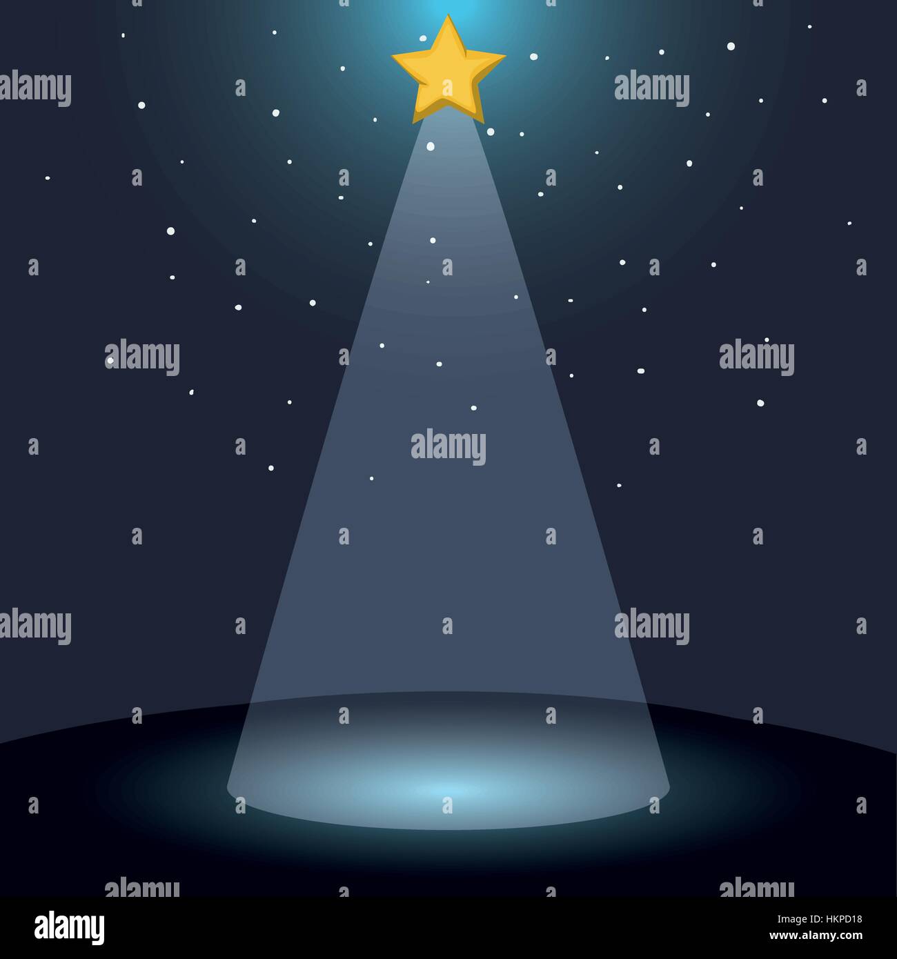 color background with dark sky and bethlehem star vector illustration ...