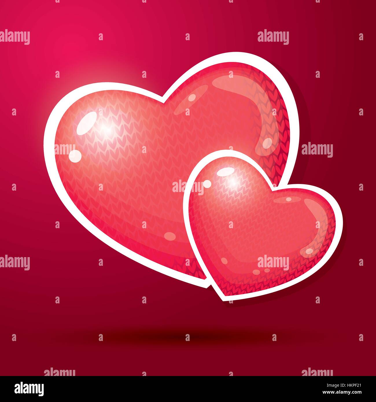 Two hearts vector vectors hi-res stock photography and images - Alamy