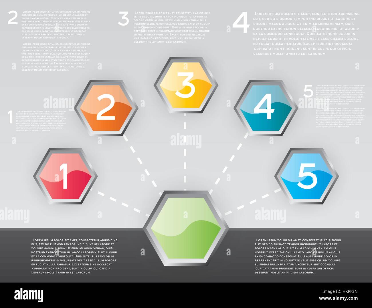 Five vector infographic hi-res stock photography and images - Alamy