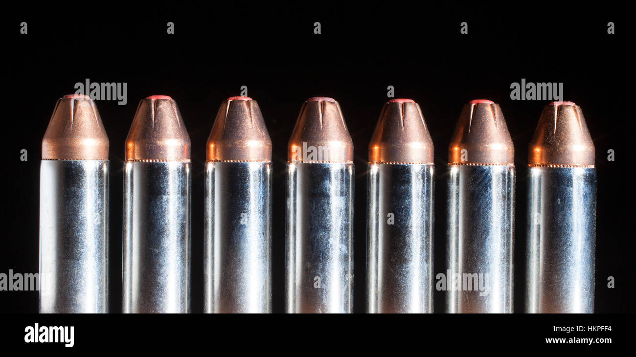 Ammunition for a thirty eight caliber handgun with bullets that have a ...