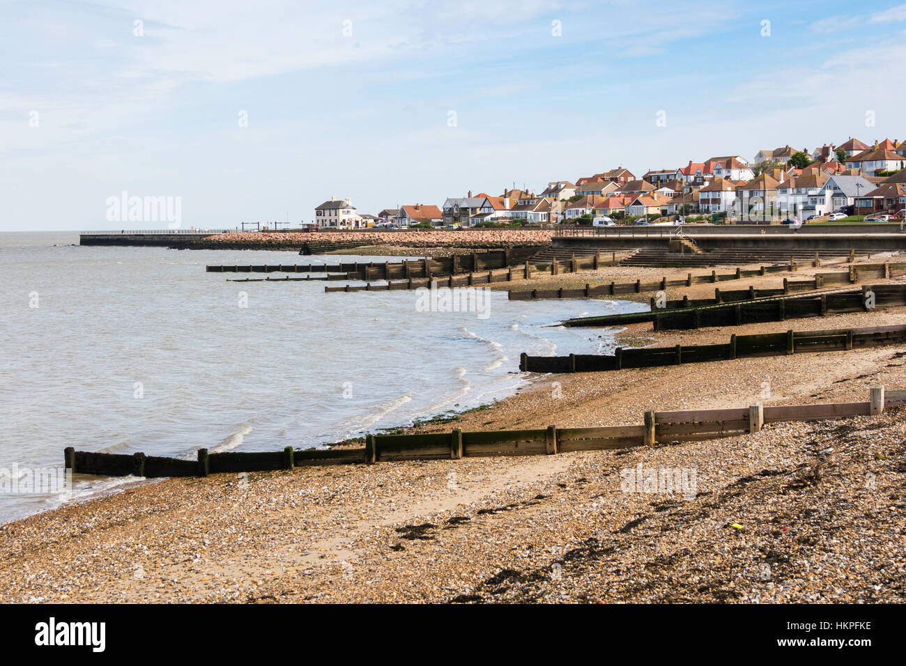 Studd Hill Beach, looking towards the Hampton area of Herne Bay, Kent ...
