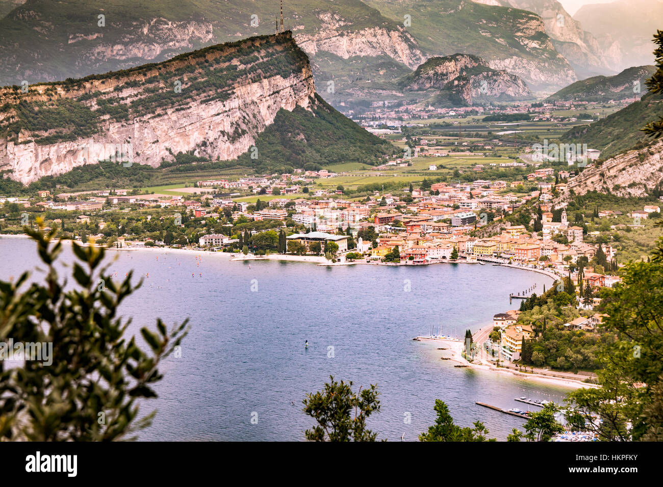 Panorama of Torbole, a small town on Lake Garda, Italy Stock Photo - Alamy