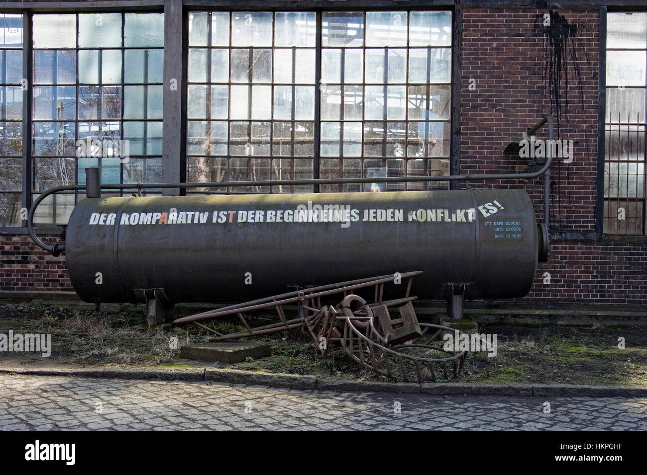 Old train shed exterior now used for events at the old Tempelhof train ...