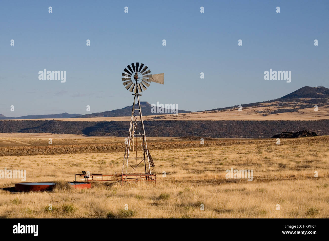 Old fashioned windmill on a ranch in New Mexico at work Stock Photo - Alamy