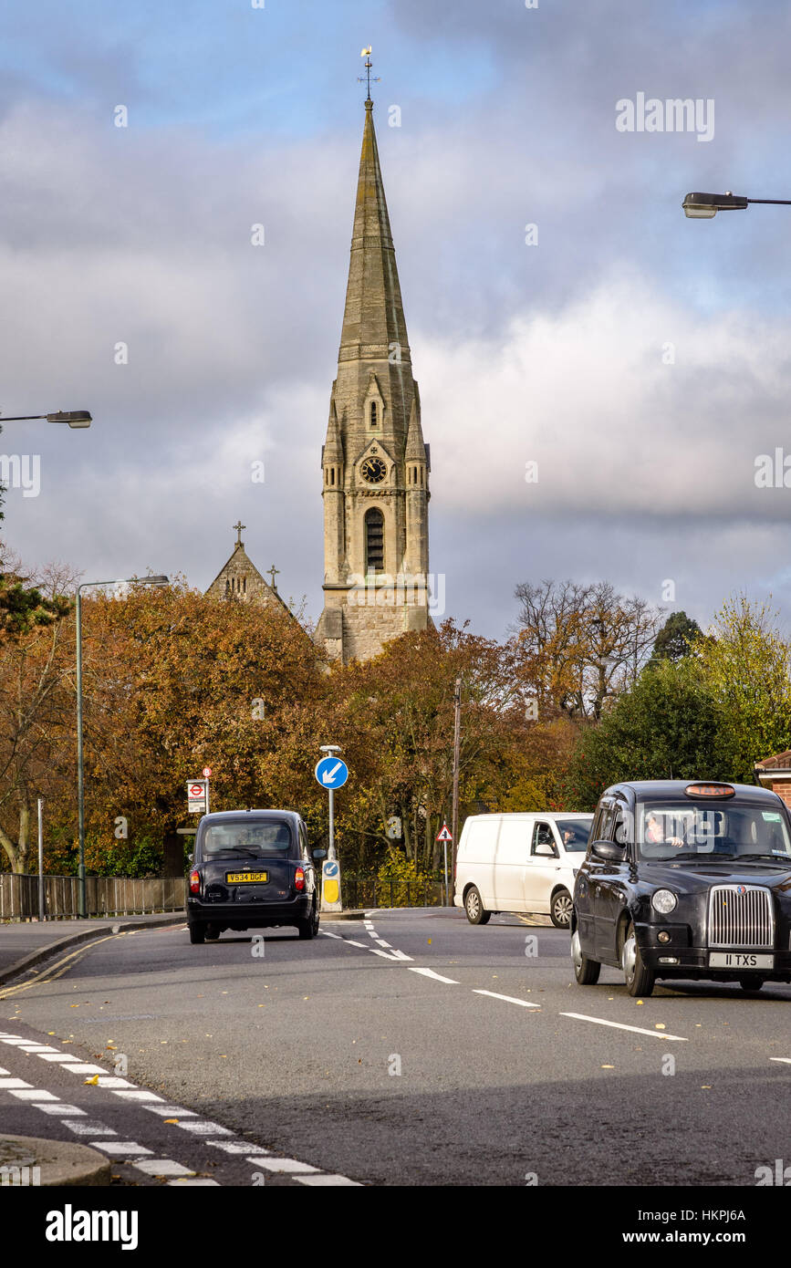 Parkhill Road and Parish Church of St. John The Evangelist, Bexley ...