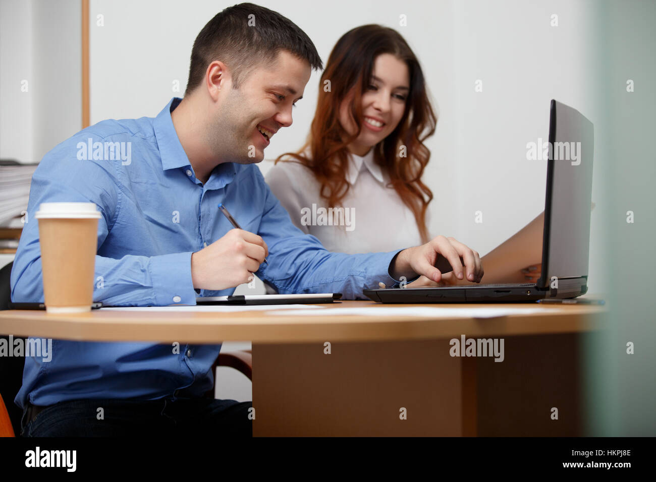 Young workers in financial sector Stock Photo - Alamy