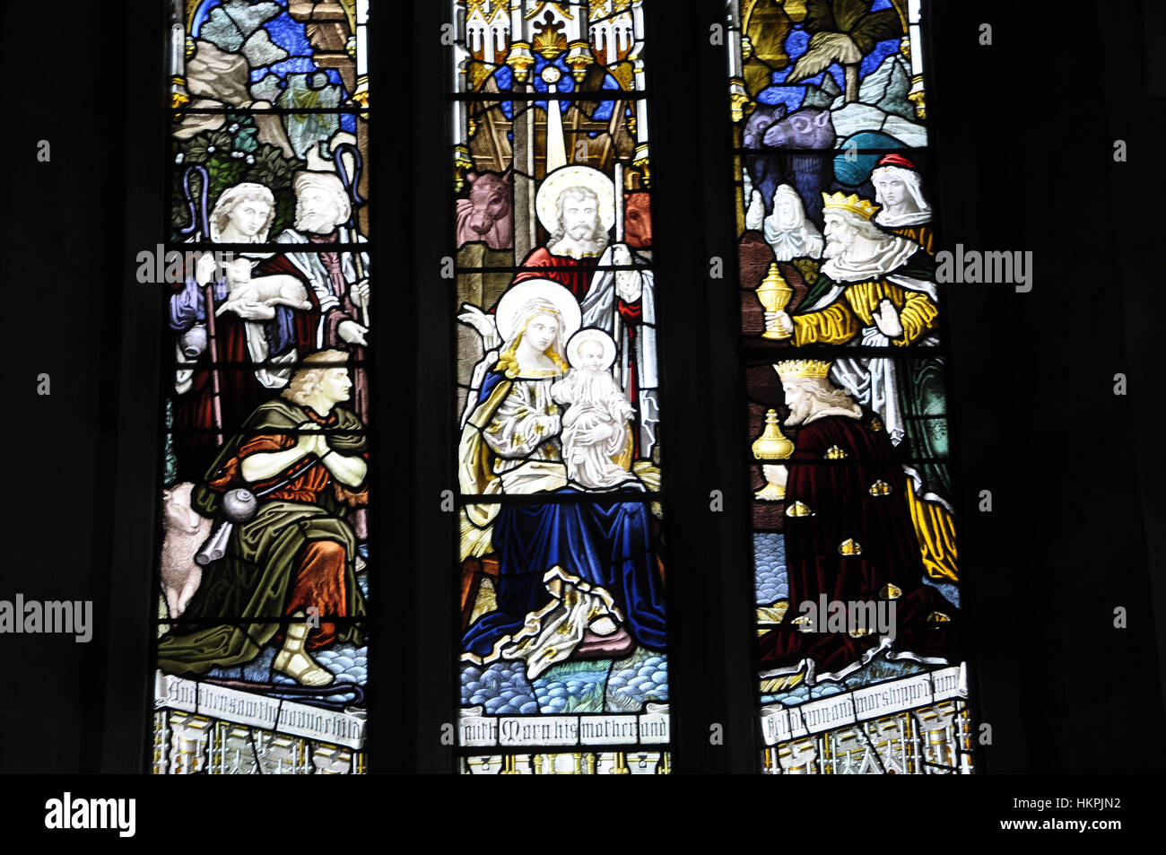 stained glass window st chads church middlesmoor north yorkshire Stock ...