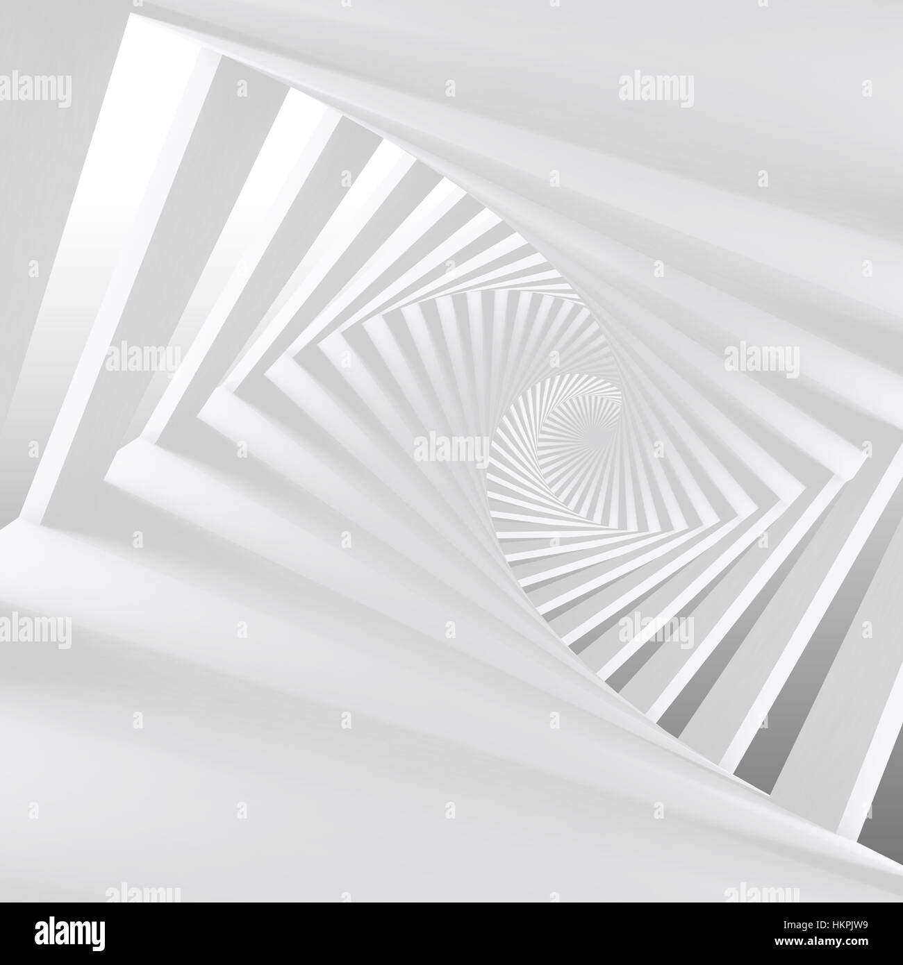 Abstract white twisted spiral corridor hi-res stock photography and ...