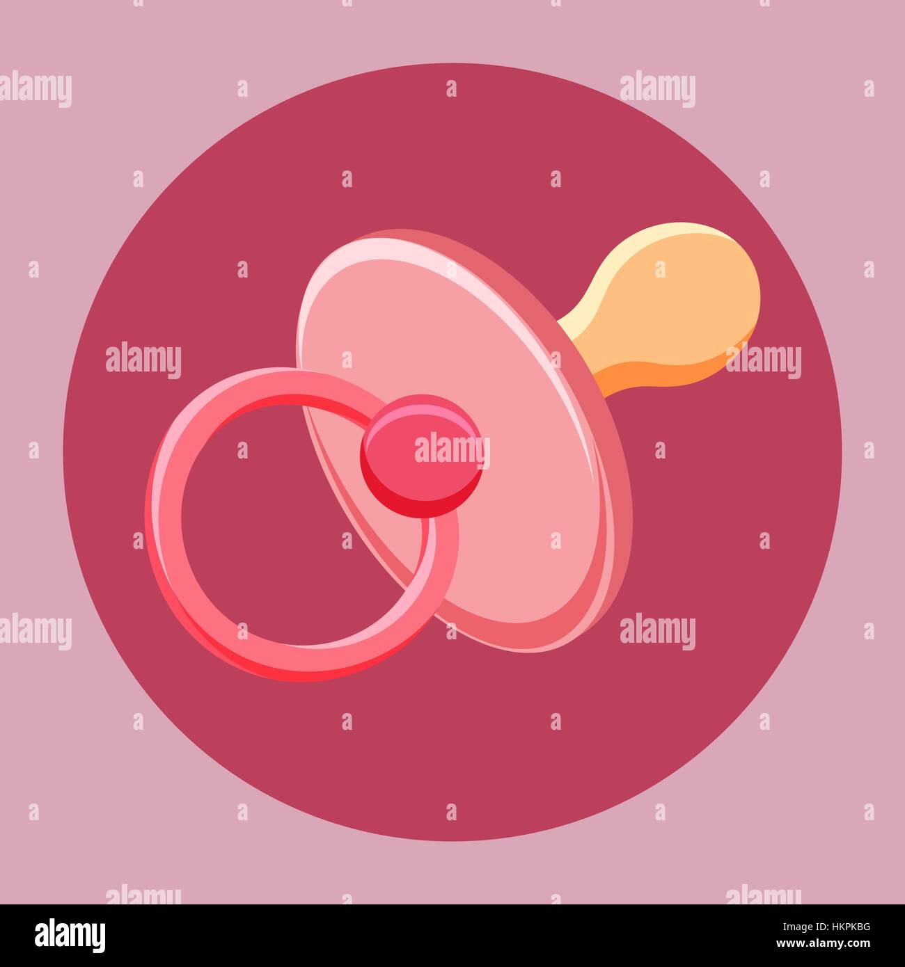 Illustration of baby pacifier icon isolated on white, flat style Stock ...