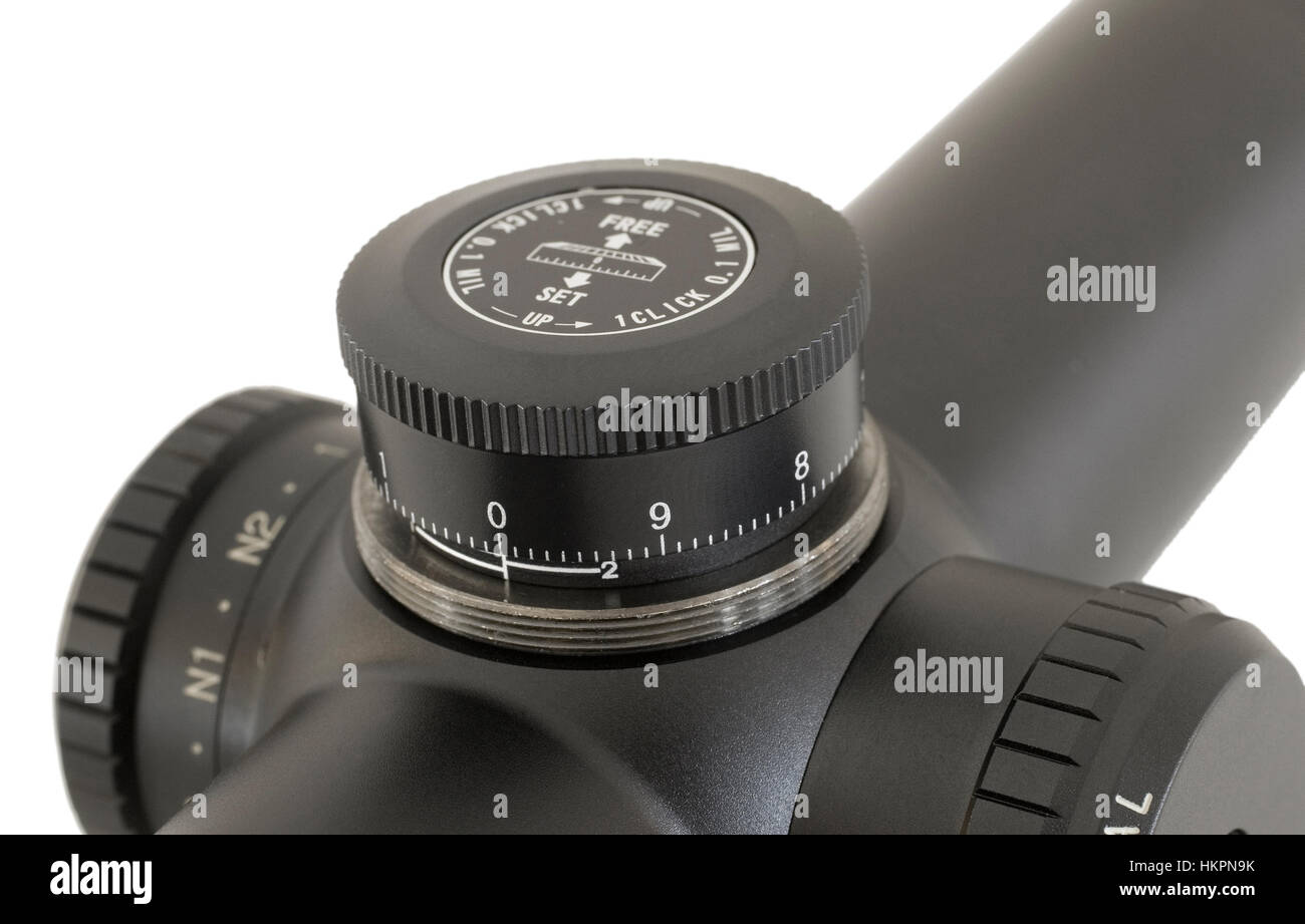 Tactical rifle scope that can be adjusted for mil dots Stock Photo - Alamy