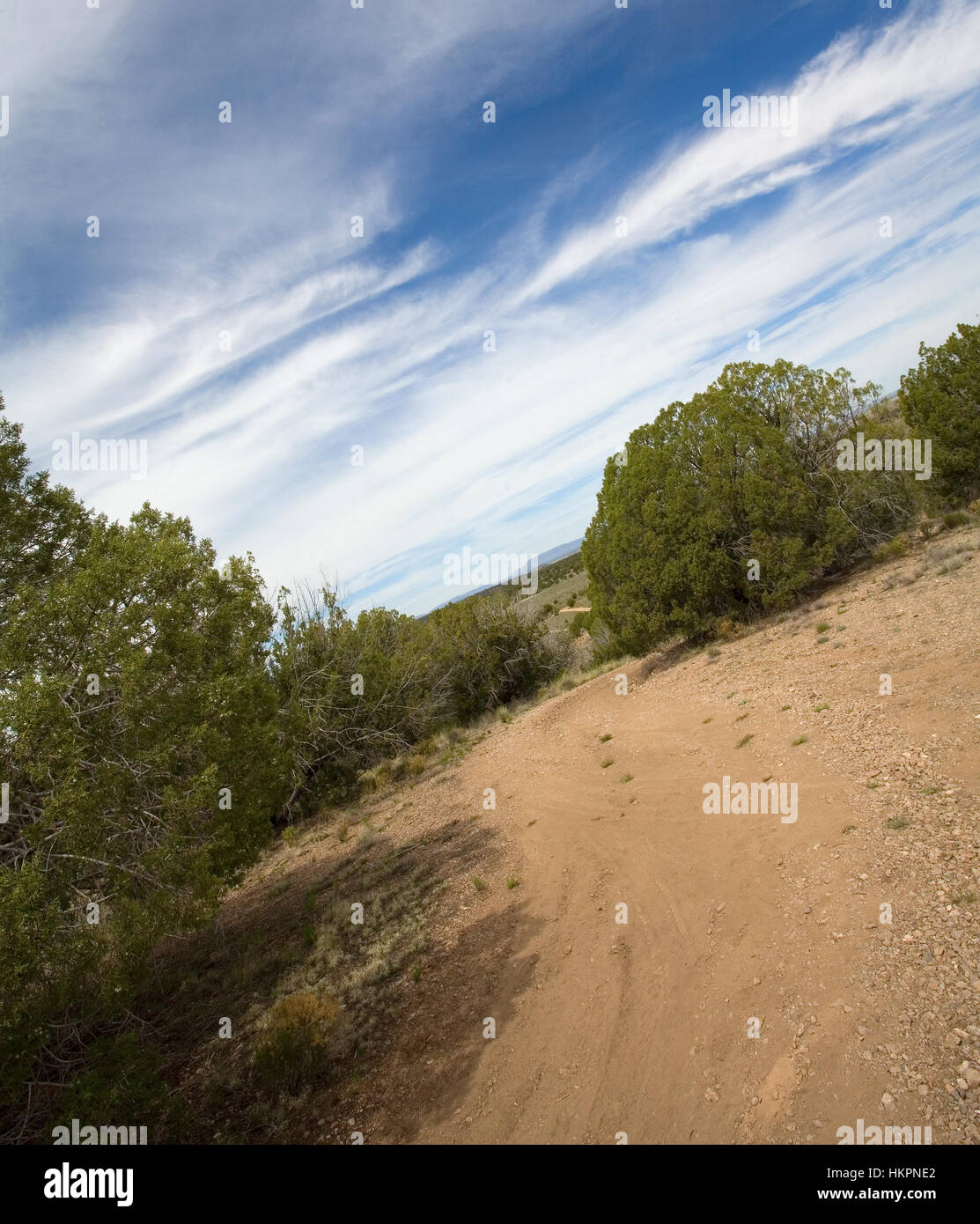 Trail that is running in the distance near Prescott Arizona Stock Photo ...