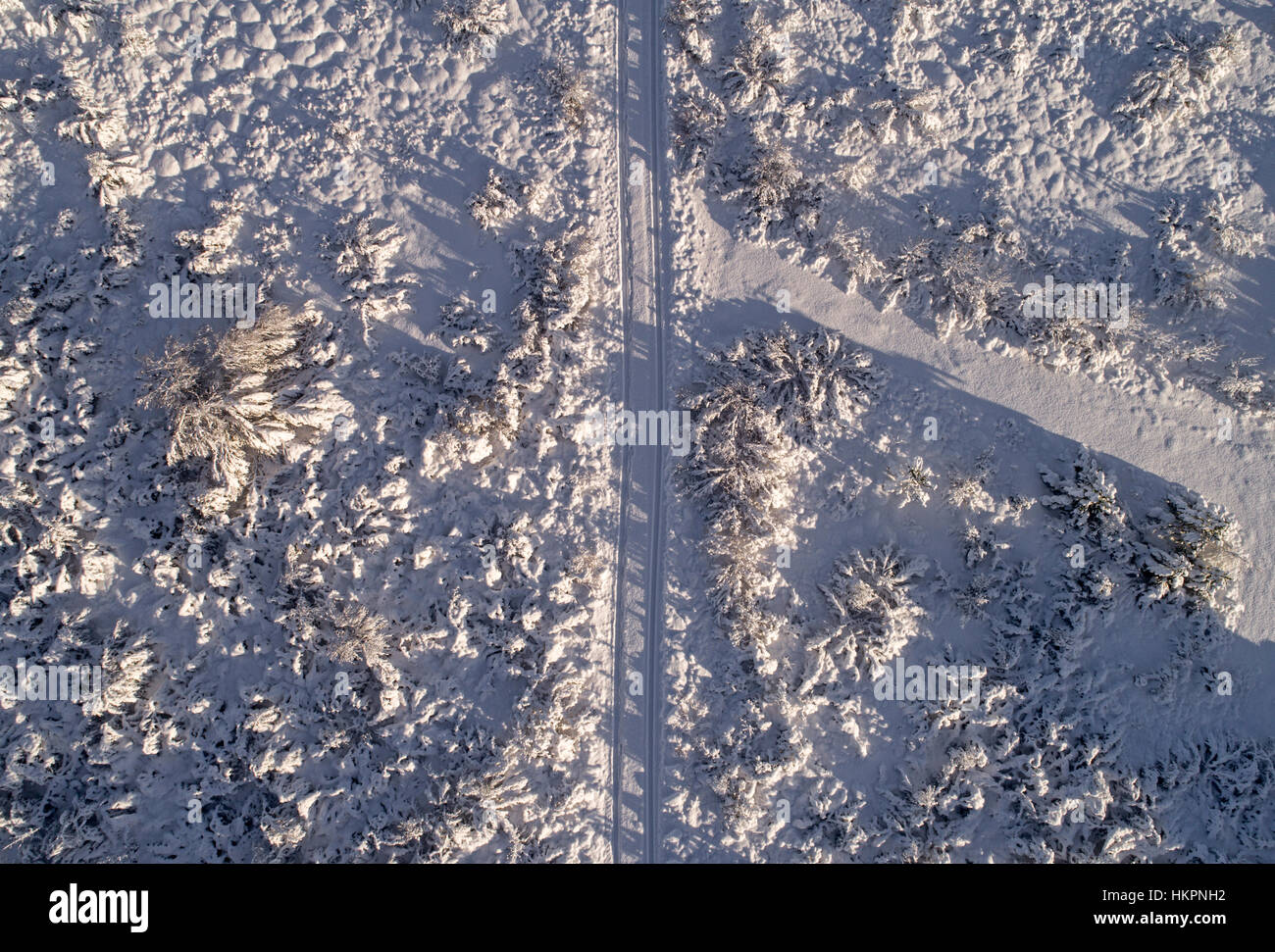 Winter road aerial hi-res stock photography and images - Alamy