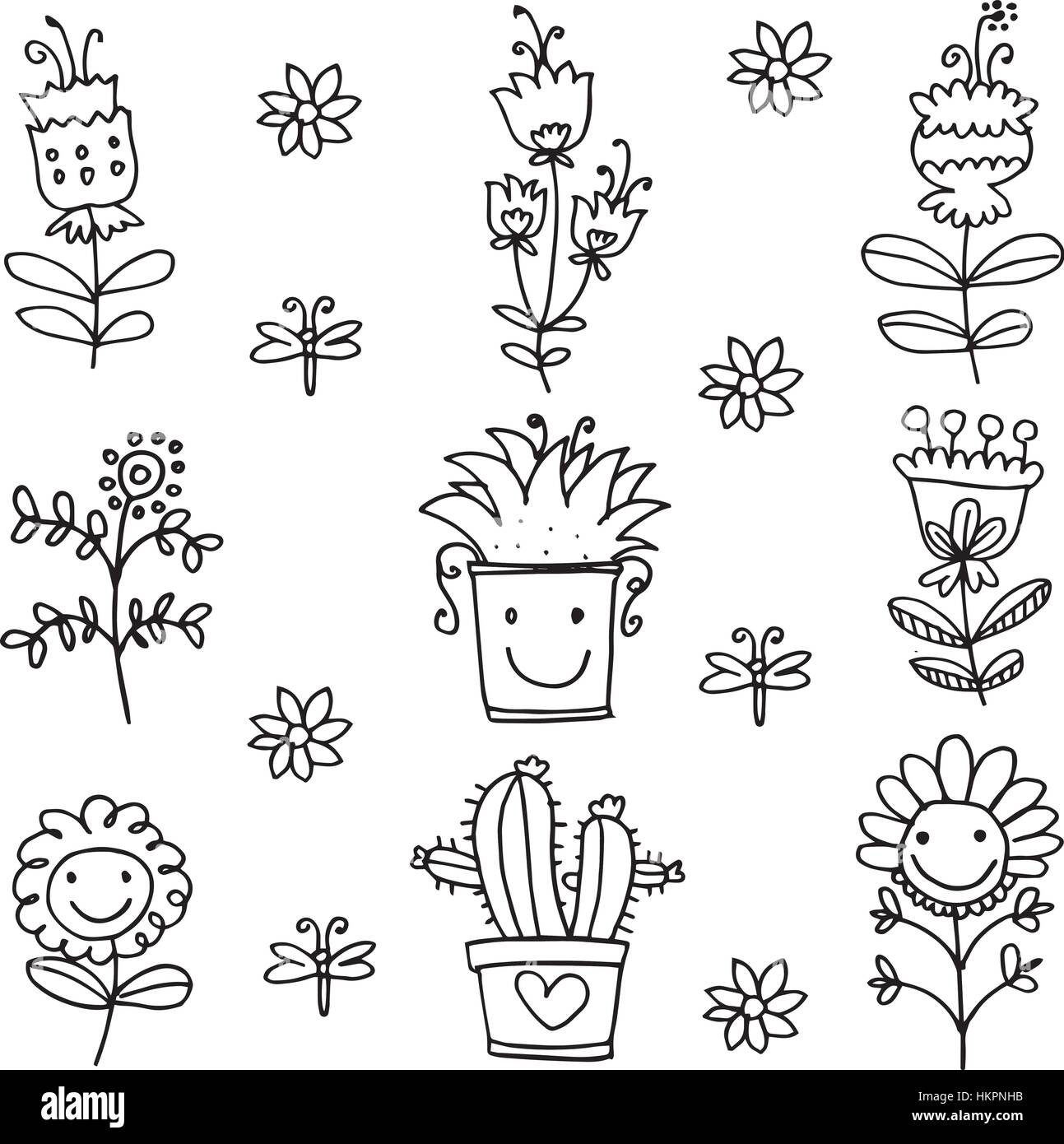 Illustration of spring item doodles collection Stock Vector Image & Art ...