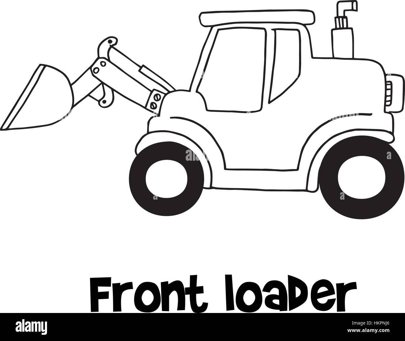 Front loader vector truck Stock Vector Images - Alamy
