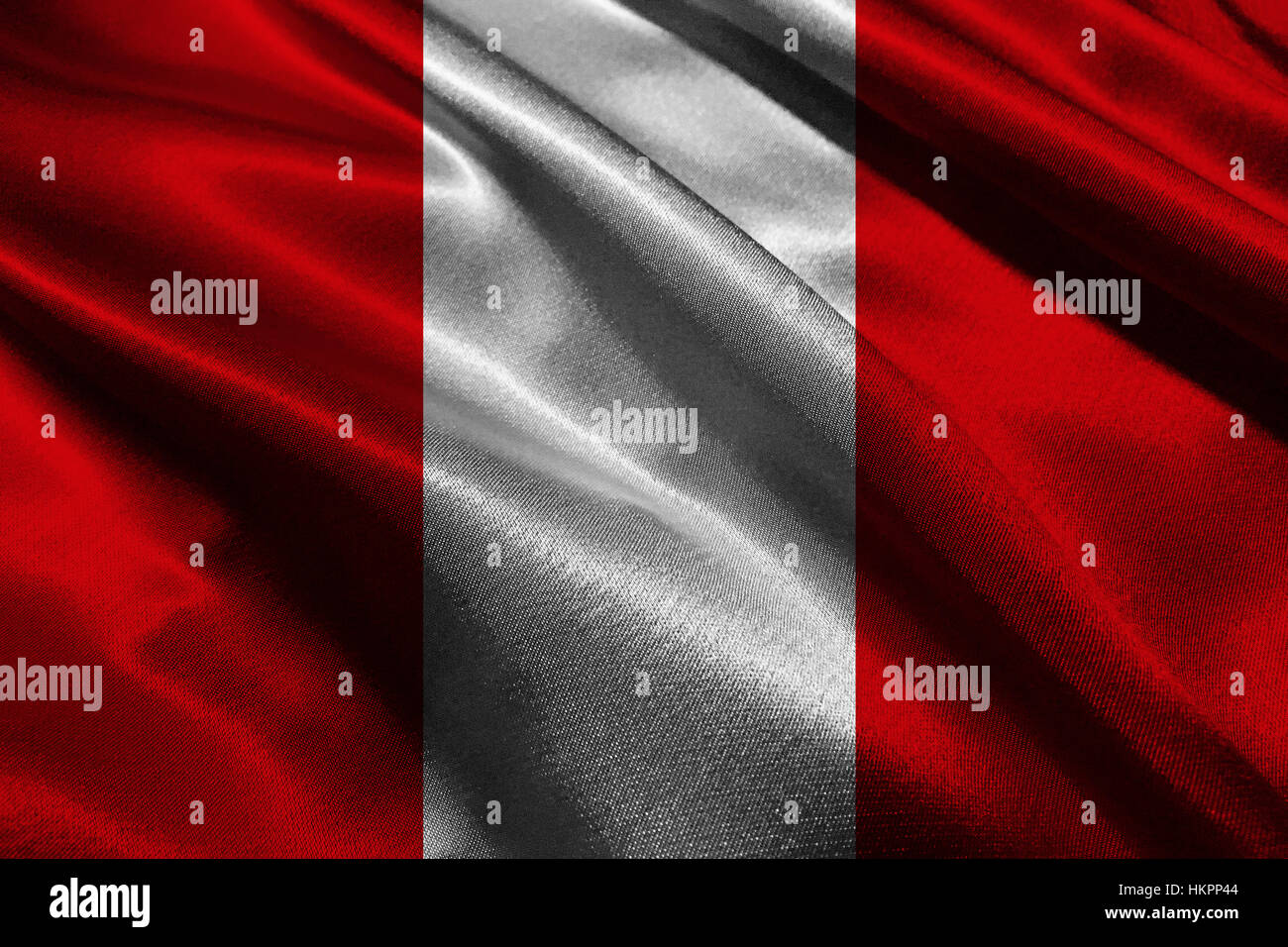 Peru national flag 3D illustration symbol. Peru flag Stock Photo - Alamy