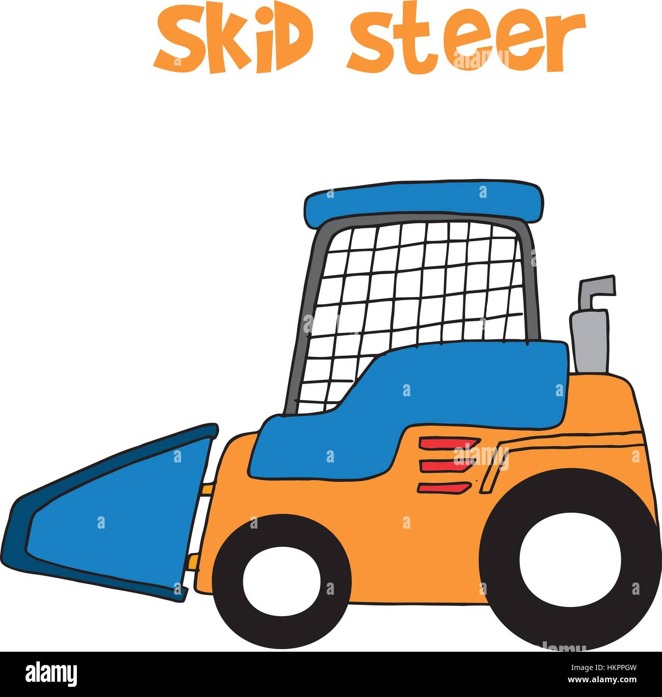 Cartoon skid steer hi-res stock photography and images - Alamy