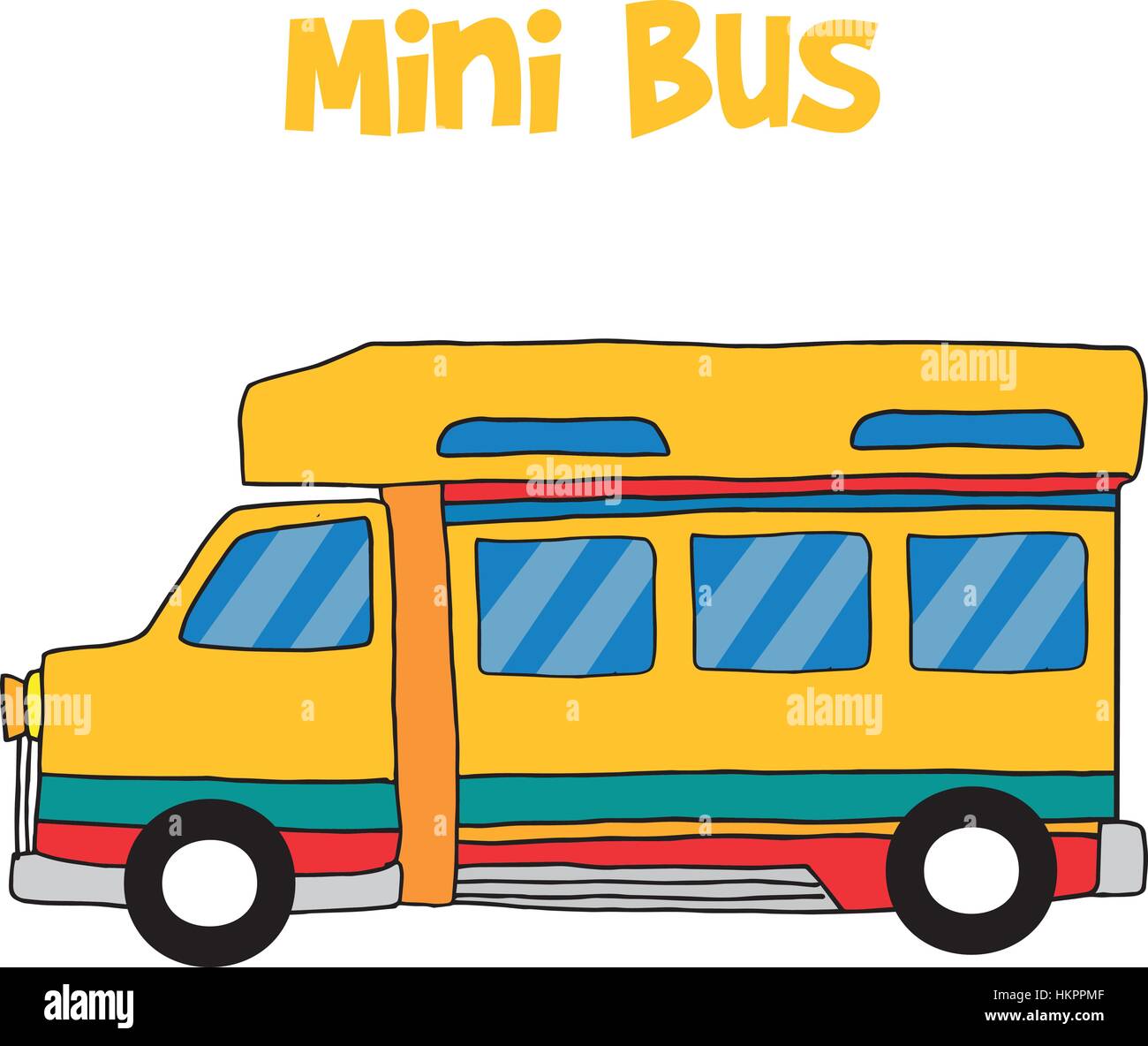 Cartoon mini bus collection stock Stock Vector Image & Art - Alamy