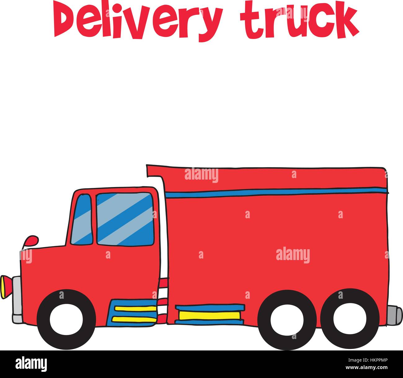 Red delivery truck vector art Stock Vector Image & Art - Alamy