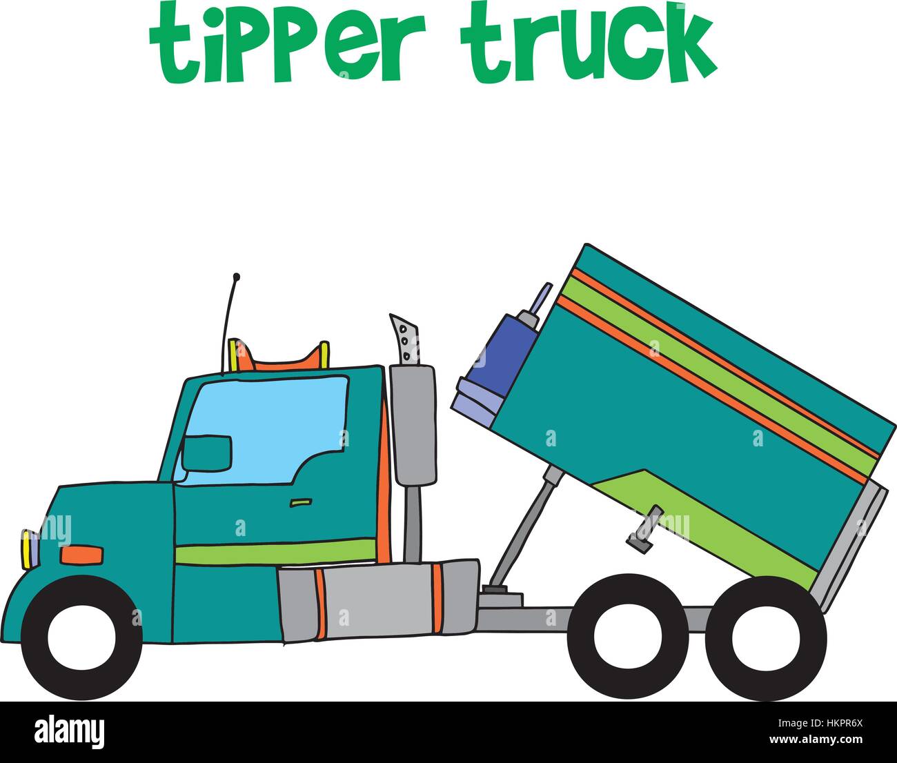 Blue tipper truck vector art Stock Vector Image & Art - Alamy