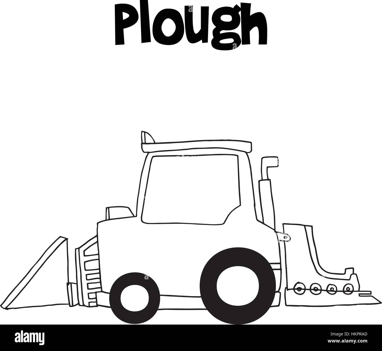 Hand draw of plough vector Stock Vector Image & Art - Alamy