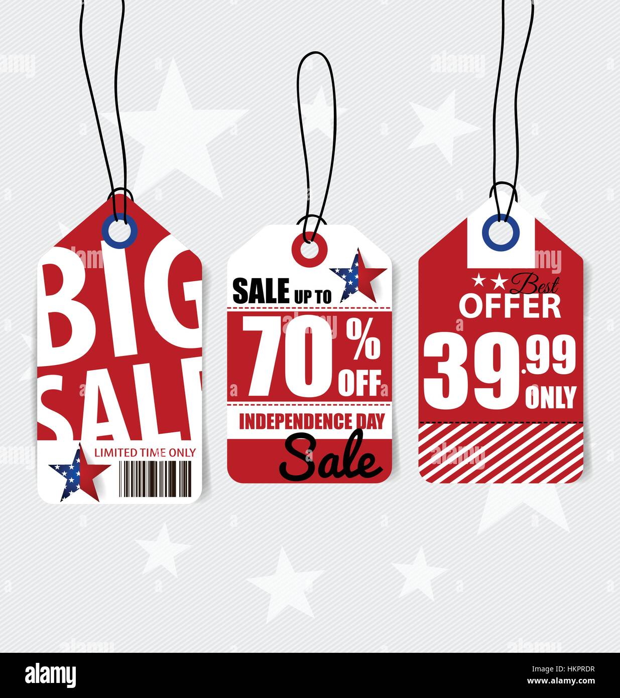 4 th of July. Happy independence day Sale Coupon, voucher, tag. Vector ...