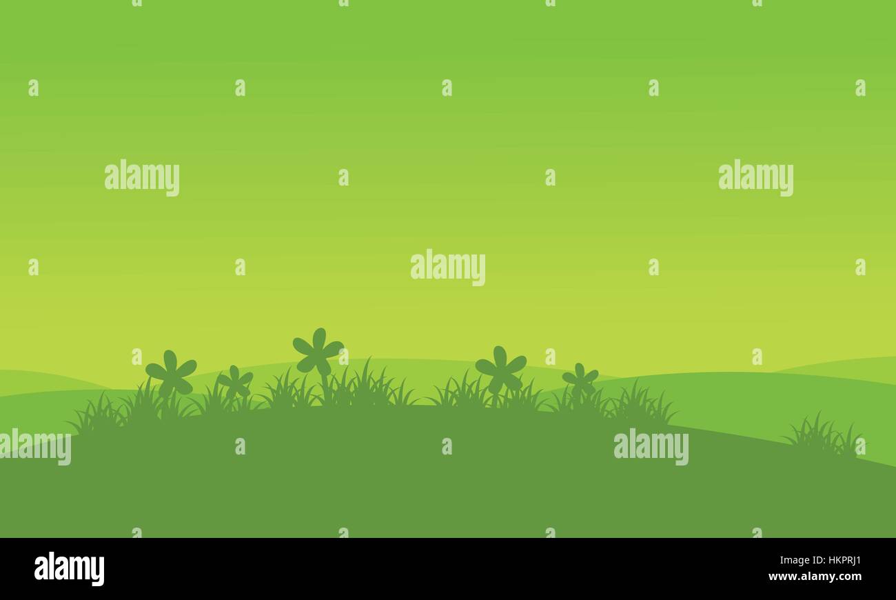 Illustration of flower spring landscape Stock Vector Image & Art - Alamy