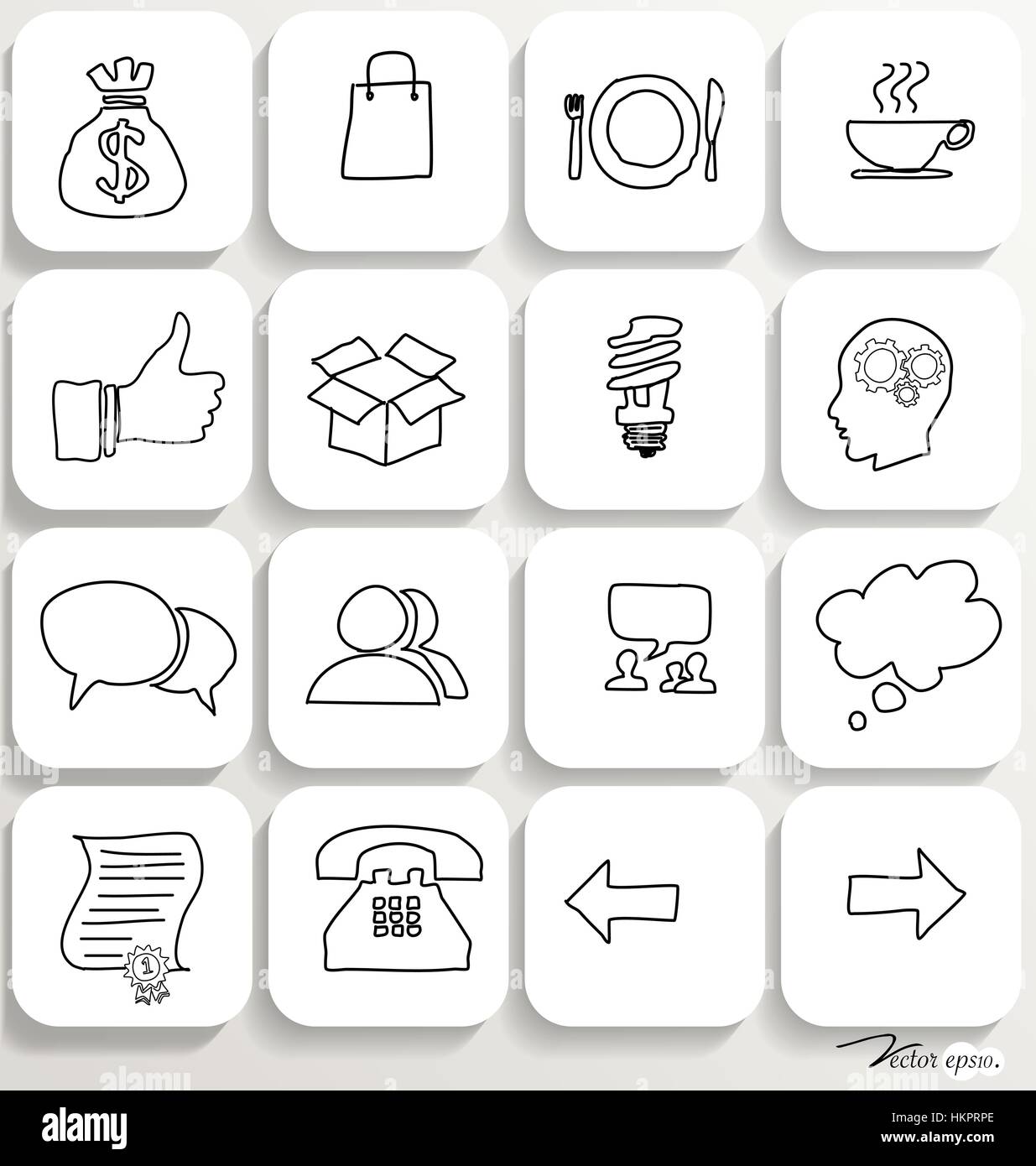 Application icons design set 2. Vector illustration Stock Vector Image ...