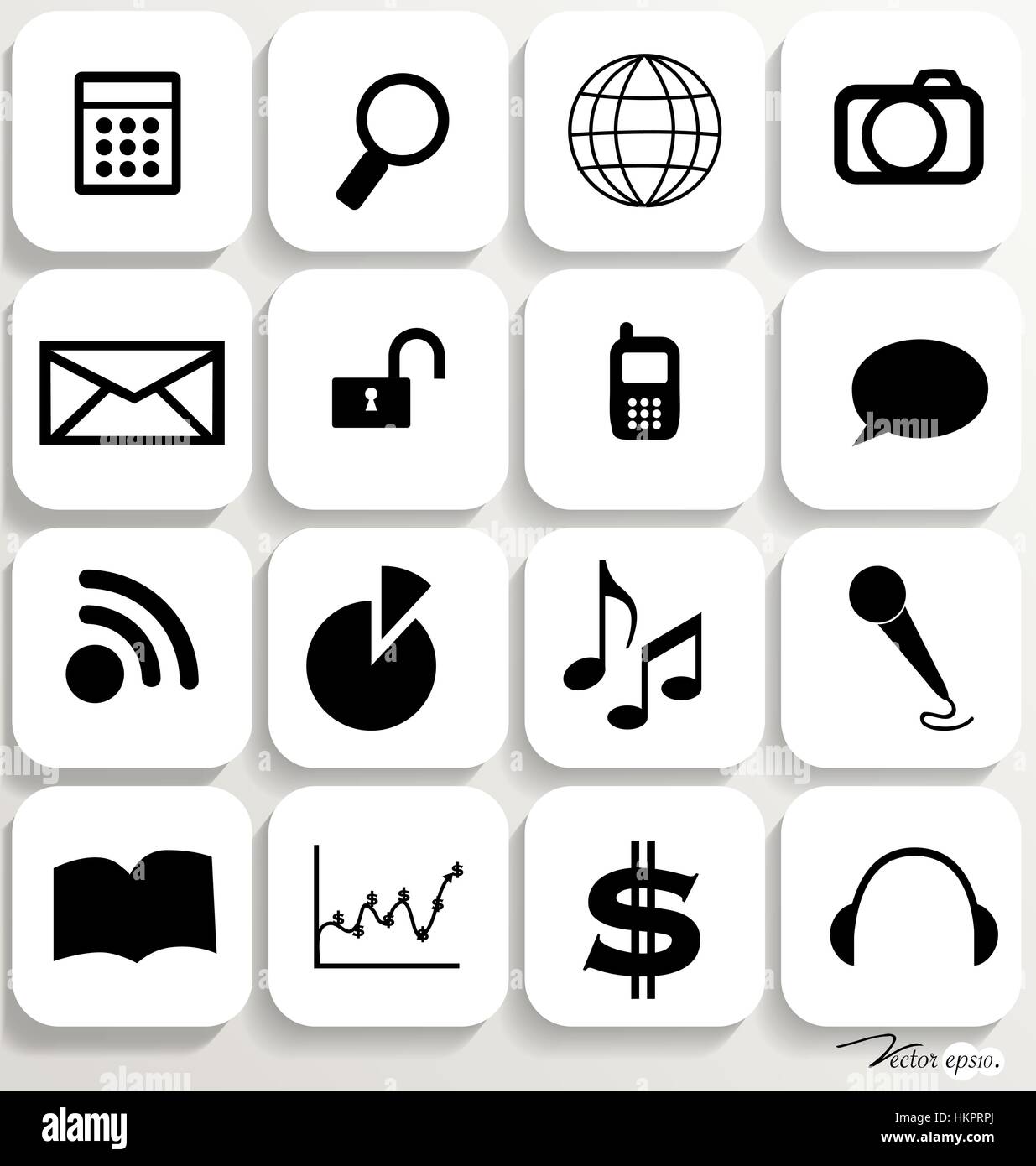 Application icons design set 6. Vector illustration Stock Vector Image ...