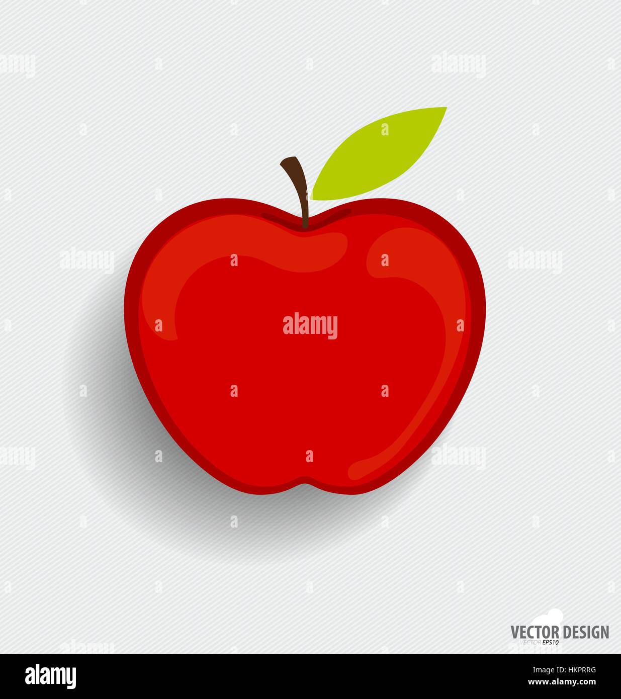 Red apple. Vector illustration Stock Vector Image & Art - Alamy