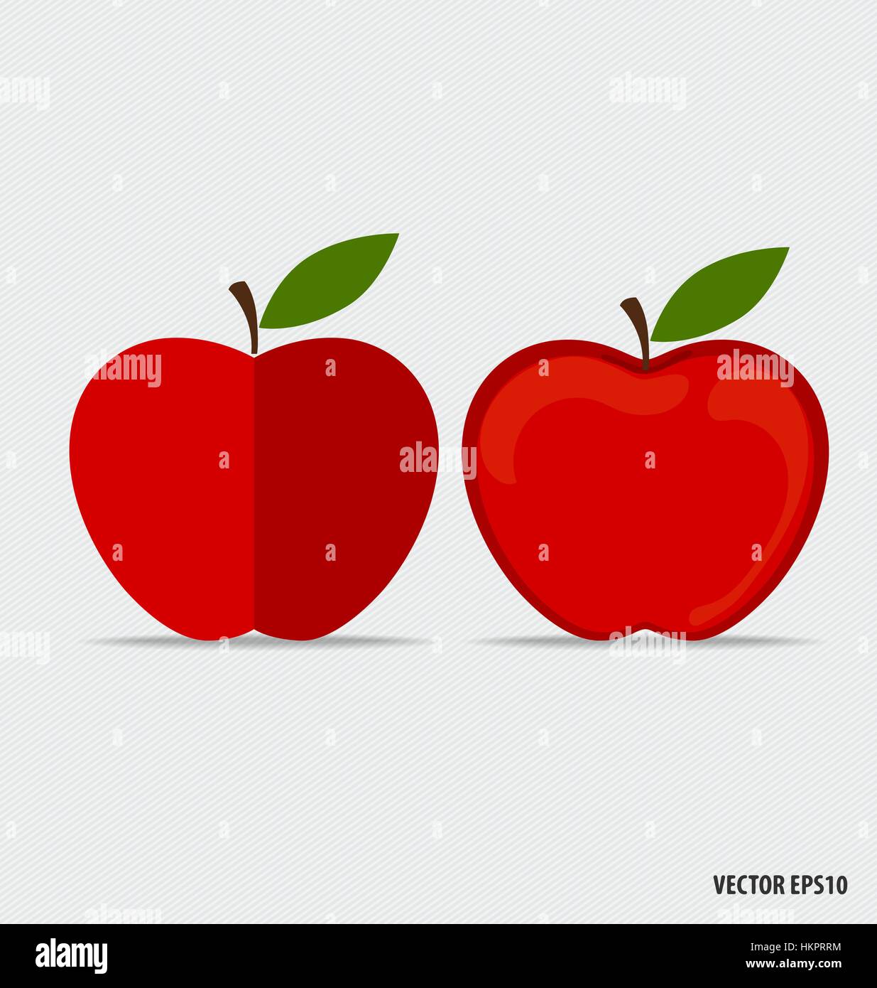 Red apple. Vector illustration Stock Vector Image & Art - Alamy