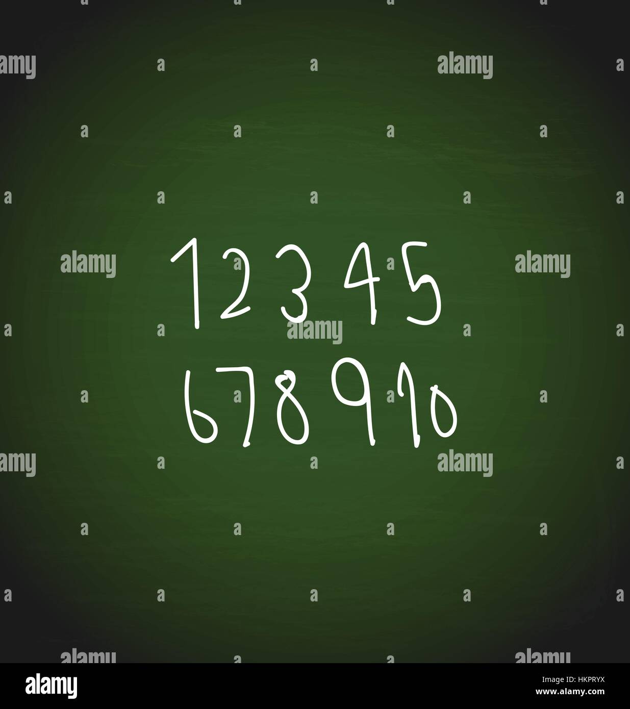 Hand drawing Numbers design, vector illustration Stock Vector Image ...