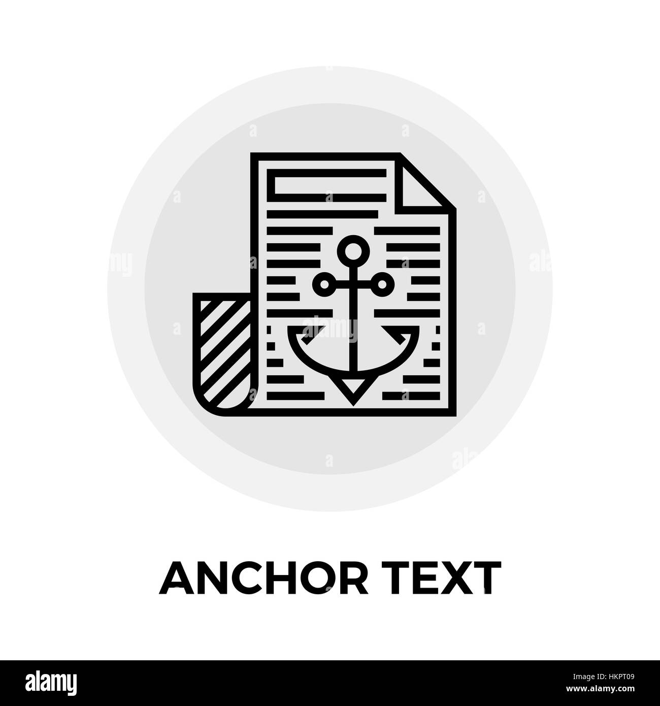 Anchor Text Icon Vector. Flat icon isolated on the white background ...