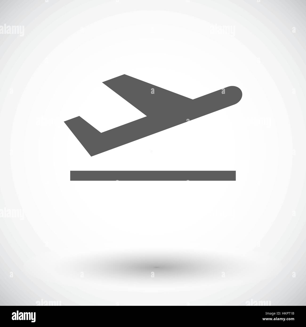 Arrival. Single flat icon on white background. Vector illustration ...