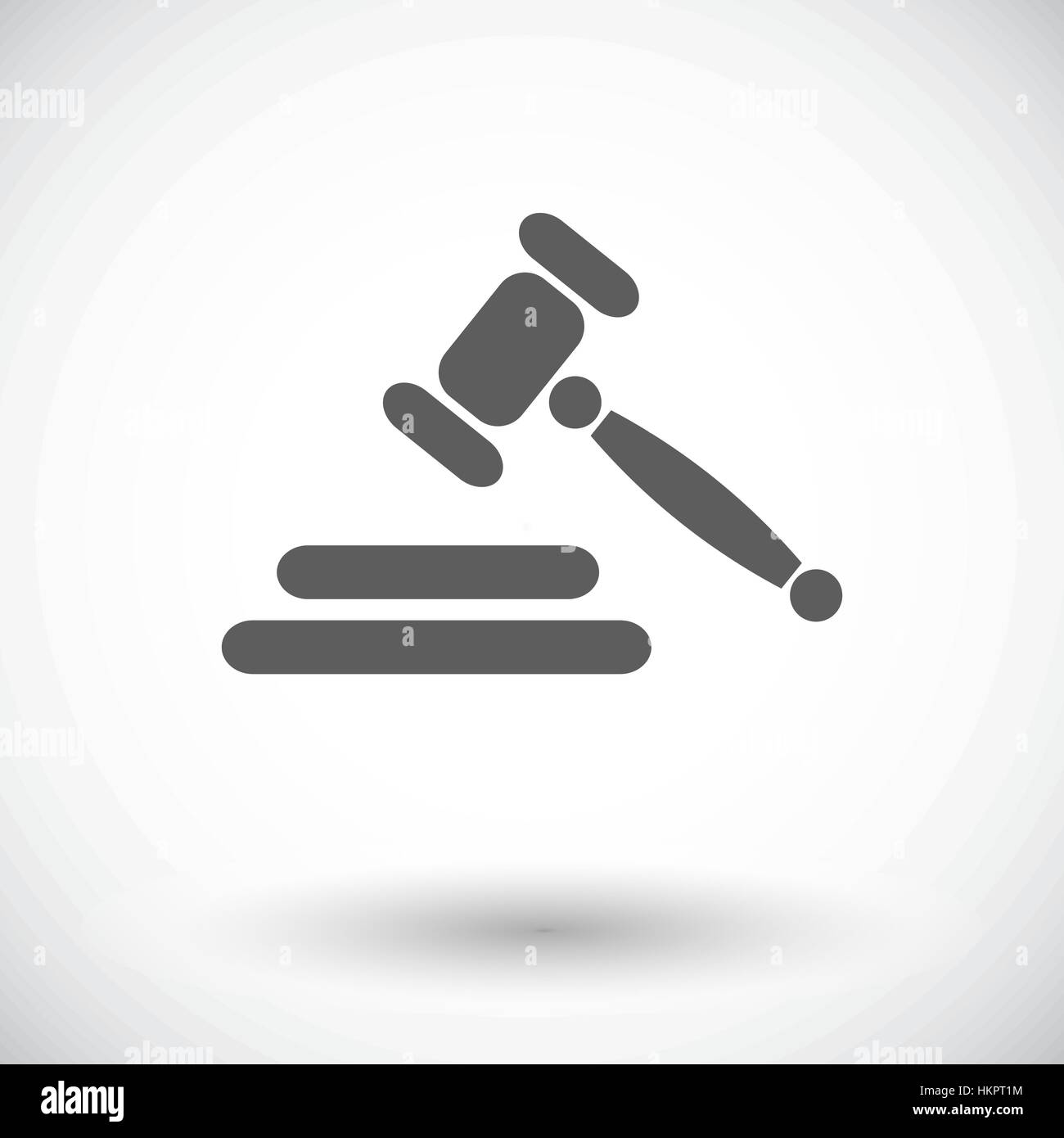 Auction gavel. Single flat icon on white background. Vector ...