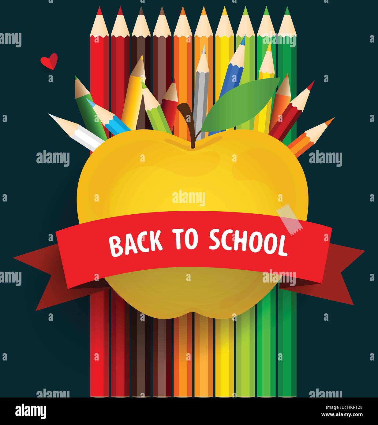Welcome back school colour pencils hi-res stock photography and images ...