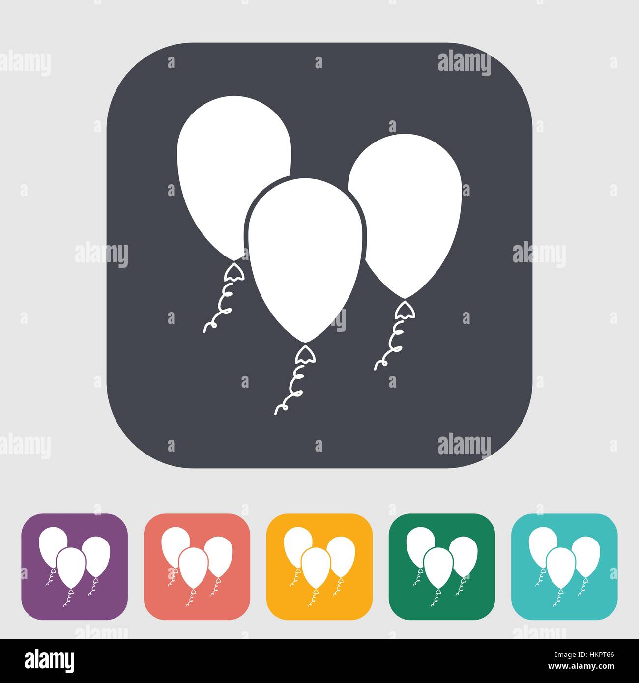 Single yellow balloon on Stock Vector Images - Alamy