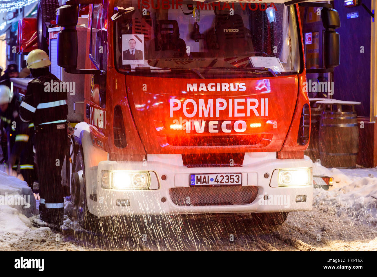 Fire engine in town hi-res stock photography and images - Alamy