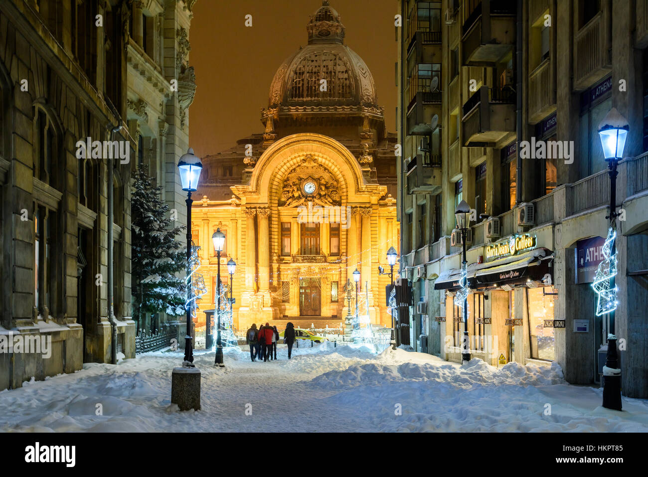 BUCHAREST, ROMANIA - JANUARY 06, 2017: CEC Bank (Casa de Economii si ...
