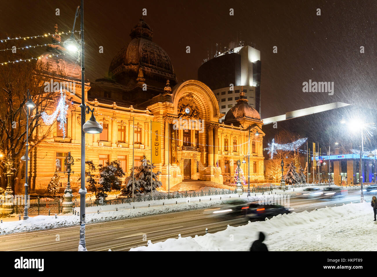 BUCHAREST, ROMANIA - JANUARY 06, 2017: CEC Bank (Casa de Economii si ...