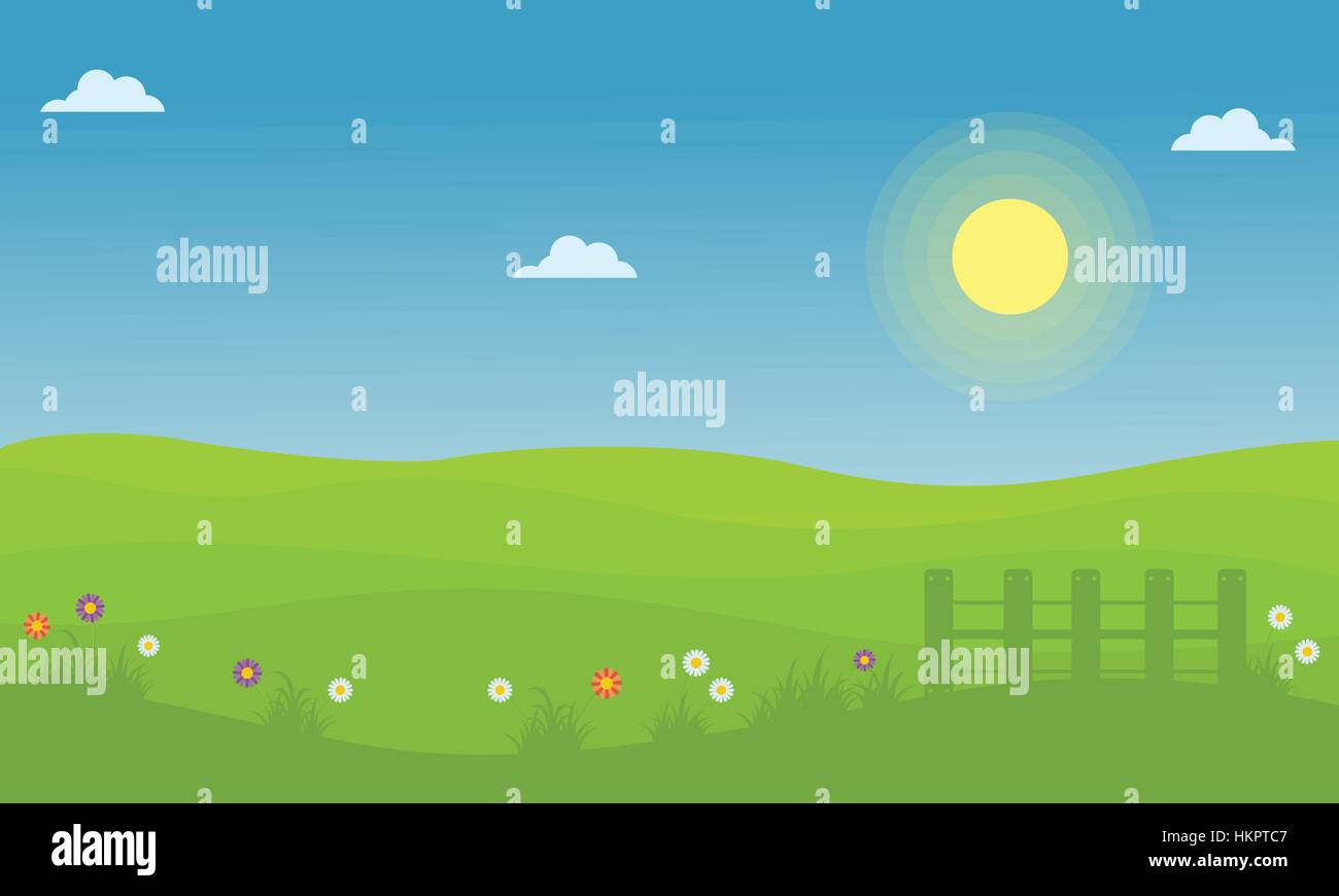 Vector of spring landscape collection Stock Vector Image & Art - Alamy