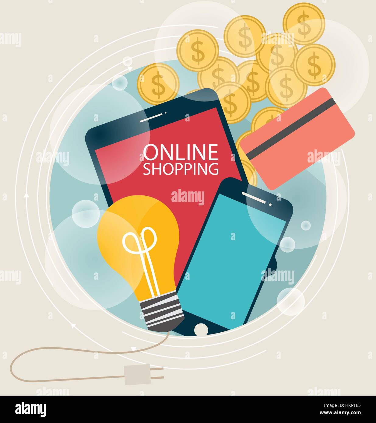 Business concept. Online shopping. Infographics background E-commerce ...